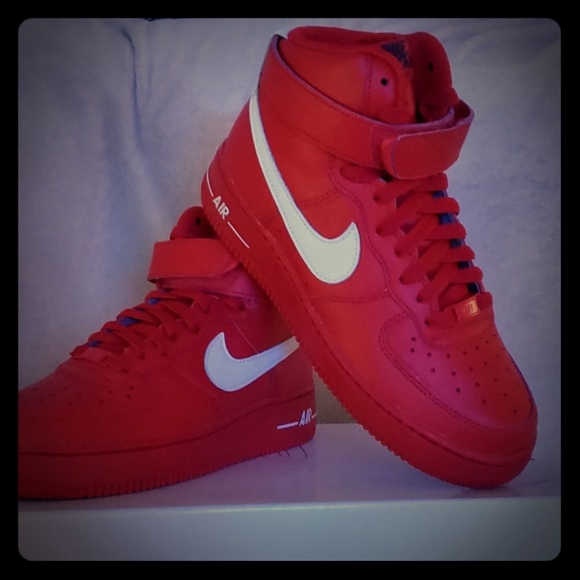 Nike | Shoes | Red High Top Air Force | Poshmark